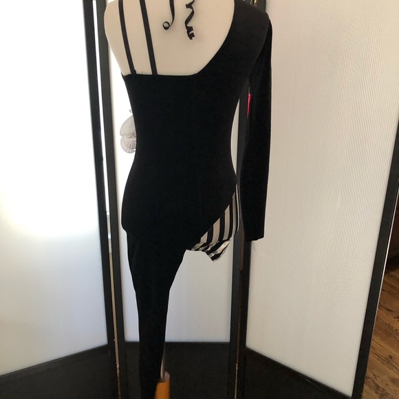 Dansco | Dresses | Dansco Jazz Unitard Costume Black White Adult S M ...